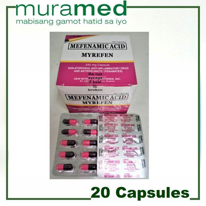 Myrefen Mefenamic acid Capsule 250 mg 20's | Lazada PH