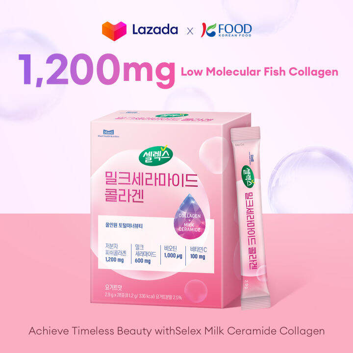 [Selex] Milk Ceramide Collagen 81.2g(2.9g*28sticks) Yogurt flavor ...