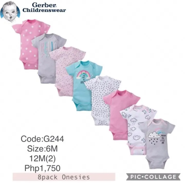 Gerber 8pack Onesies G244 | Lazada PH