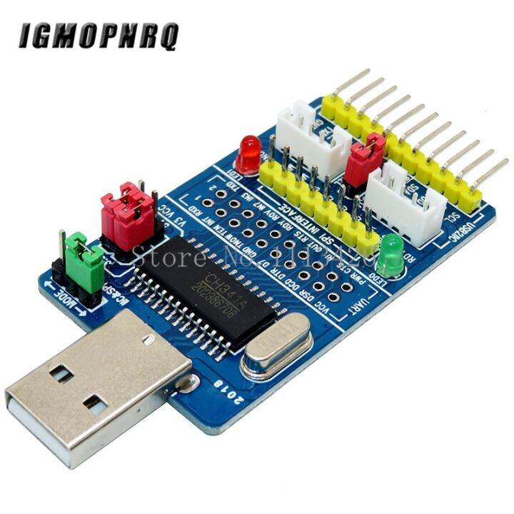 Ch341a ทั้งหมดใน1 Usb เป็น Spi I2c Iic Uart Ttl Isp โมดูลอะแดปเตอร์อนุกรม Eppmem Converter 
