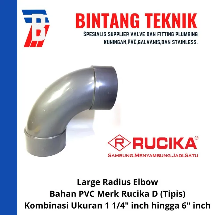 Large Radius Elbow 3" inch PVC Rucika D (Tipis) | Lazada Indonesia