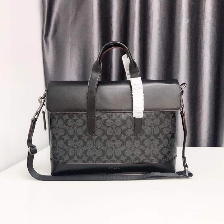 กระเป๋าเอกสารเอียงกระเป๋าถือสไตล์ธุรกิจของผู้ชาย77858 Coach ใหม่ ...