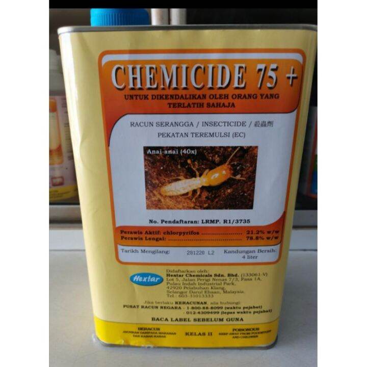 Racun Anai-anai 4L Chemicide 75+ CHEMICIDE TERMITE PEST CONTROL /UBAT ...