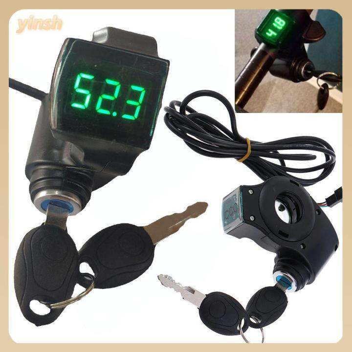 Electric Scooter Key Switch, Voltmeter, Digital Voltage Display Screen ...
