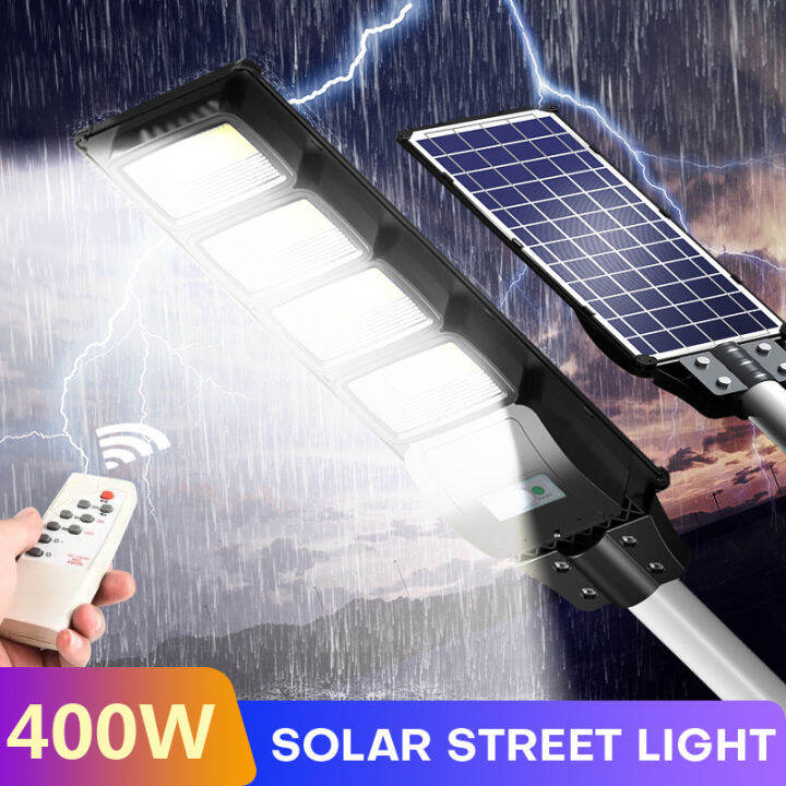 AIODIY 60W 100W 200W 300W 400W LED Solar Street LightsSolar Integrated ...
