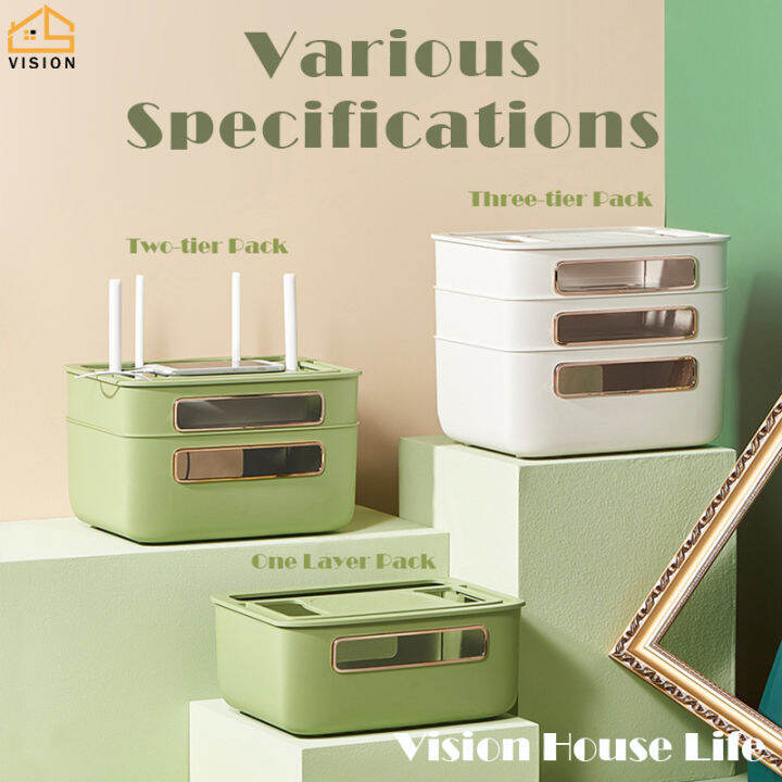 Vision Multi Layer WiFi Router Storage Box Drawer Type Socket Wire ...