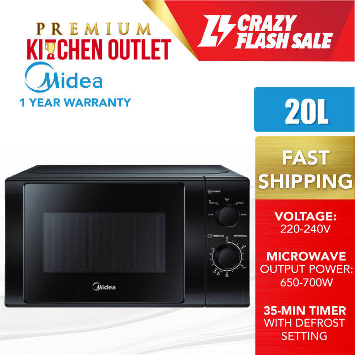 Midea 20L Microwave Oven with Defrost Setting MM720CXM | MM720C | Oven Ketuhar Elektrik Oven ...