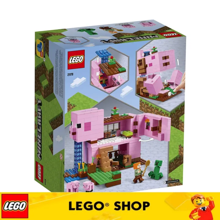 【100% Original】 LEGO Minecraft The Pig House 21170 Minecraft toys: Alex ...