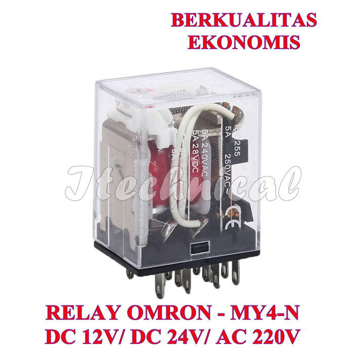 RELAY MY4 12V OMRON - RELAY MY4N 24V OMRON - RELAY MY4-N 220V 14 PIN | Lazada Indonesia