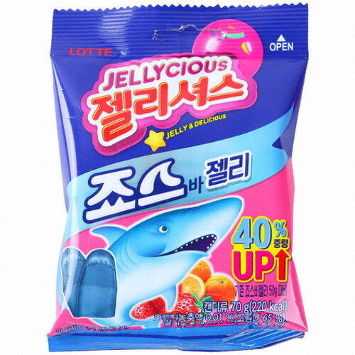 เยลลี่กัมมี่ lotte jaws bar jelly 죠스바맛 젤리셔스 70g เยลลี่เกาหลี | Lazada.co.th