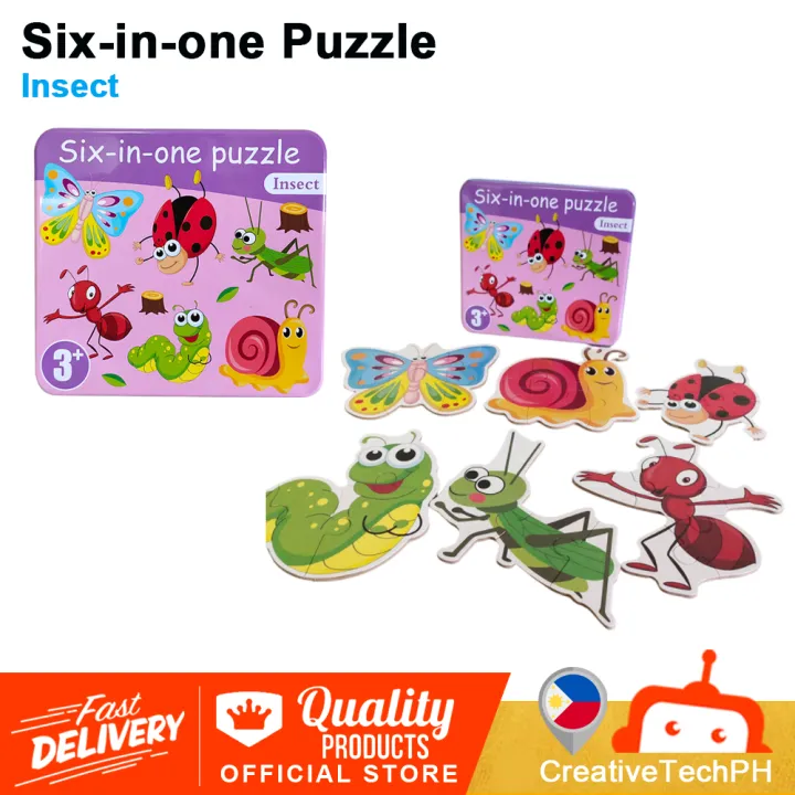 Insect Puzzle Six in One Puzzle Toys for Kids | Lazada PH