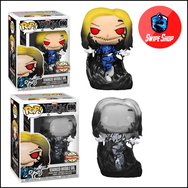 Funko Pop Venomized Invisible Girl Fantastic Four Translucent Chase ...