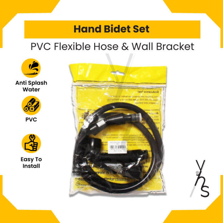 Hand Bidet Set PVC Flexible Hose and Wall Bracket For Toilet Set (Bidet ...