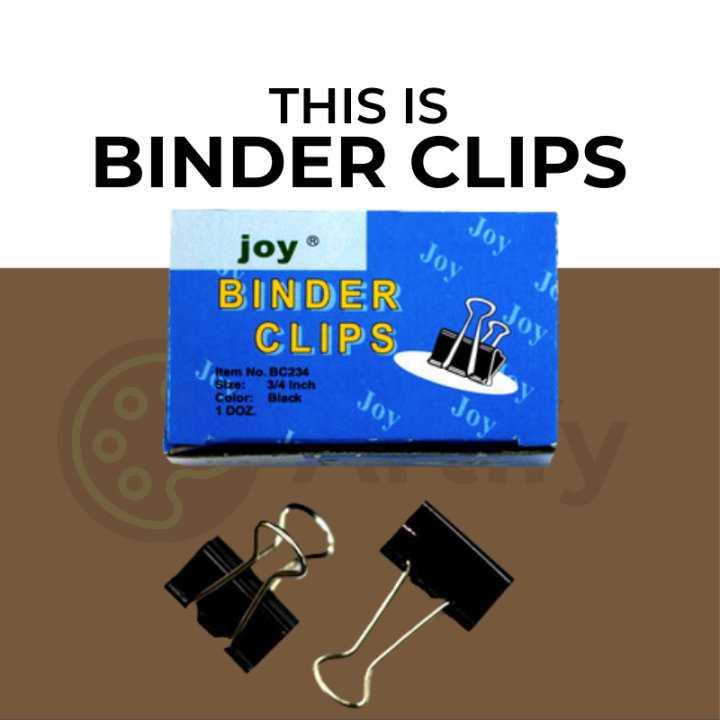 Binder Clip 2", 1 5/8", 1 1/4", 1", 3/4" Sold Per Box of 12 Pieces ...