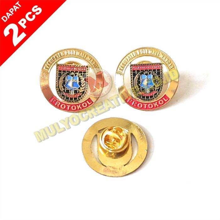 Lencana Pin Logo Protokol Polewali Mandar Pin Protokol Daerah Pin Bros ...