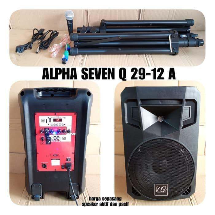 Speaker aktif dan pasif 12 inch ALPHA SEVEN free Stand speaker dan ...
