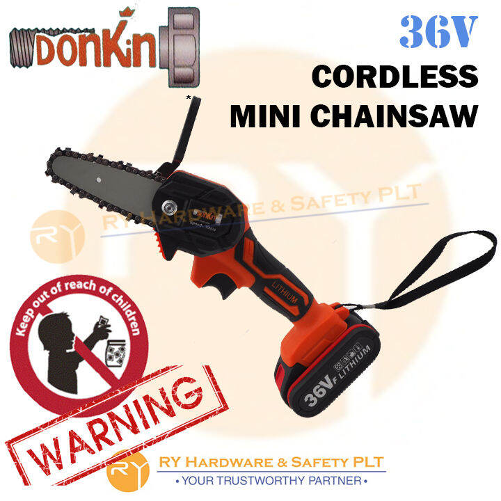 DONKIN 36V PORTABLE MINI CHAIN SAW (4" BLADE) (ECONOMIC TYPE ...