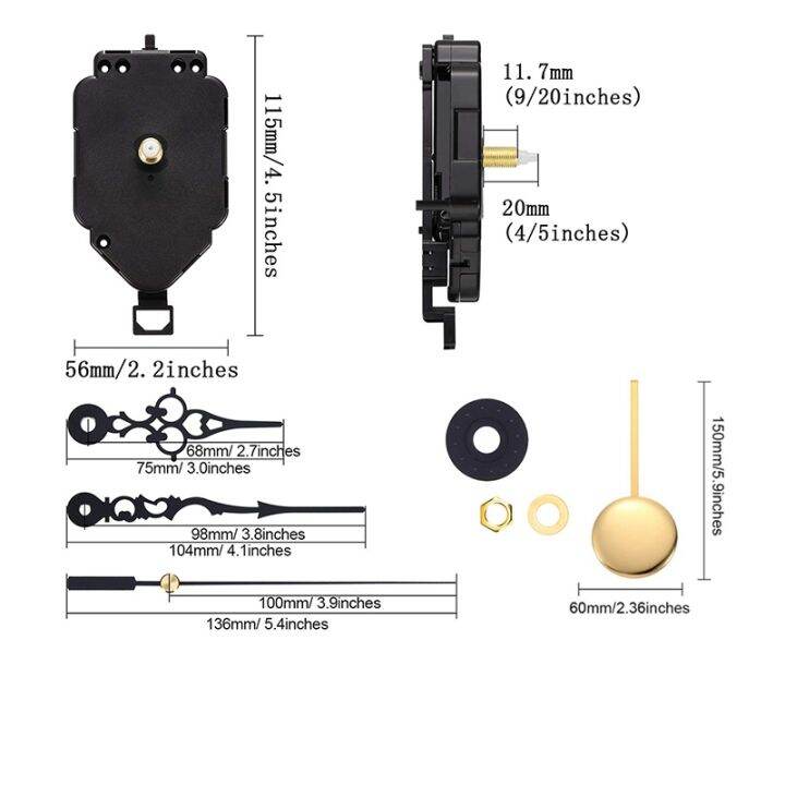 [Creativity home furnishing] Quartz Pendulum Trigger Clock Movement ...
