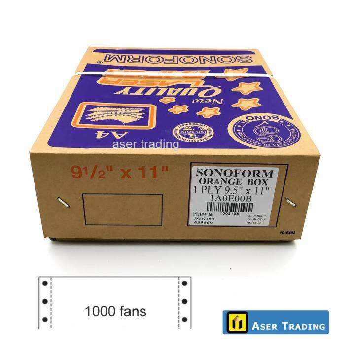 SONOFORM COMPUTER FORM - 1 PLY (1000FANS) | Lazada