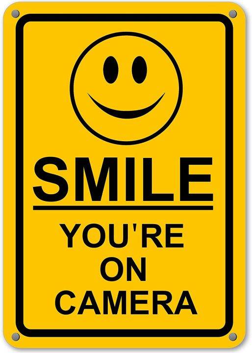 Mysignboards Smile You’re On Camera Sign Security Waterproof Business ...