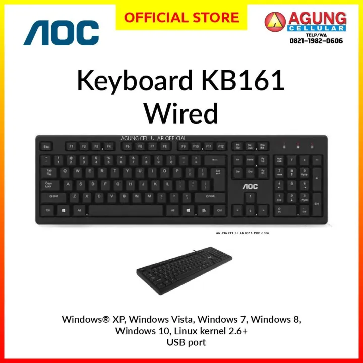Keyboard KB161 Wired | Lazada Indonesia