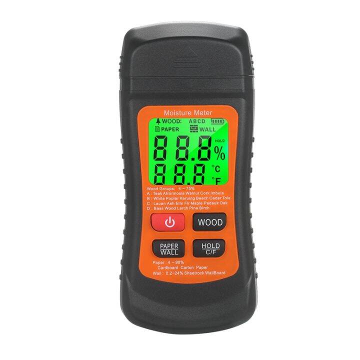 Wood Moisture Meter, 8-IN1 Digital Moisture Tester, Accurate Pin Type ...