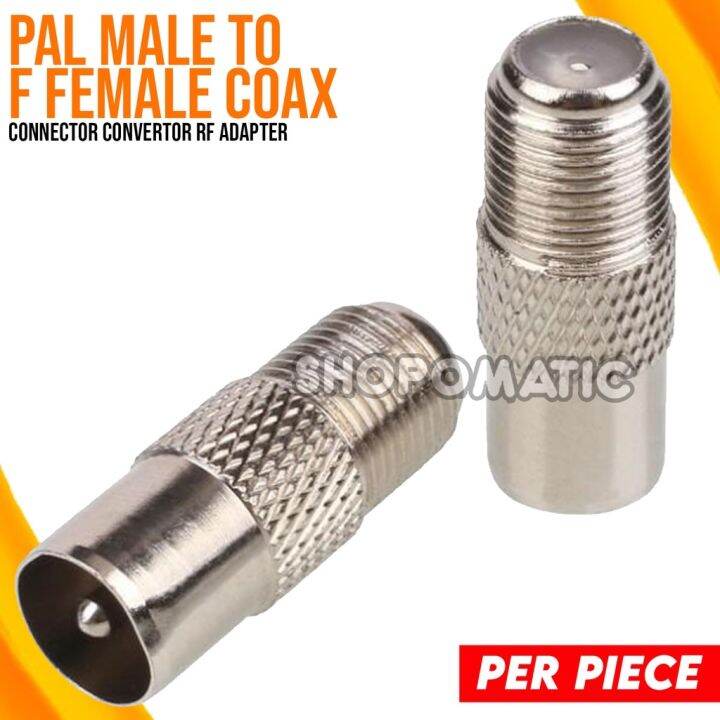 PAL Male to F Female RF Coax Connector Convertor RF adapter for TV Antenna Tuner | Lazada PH