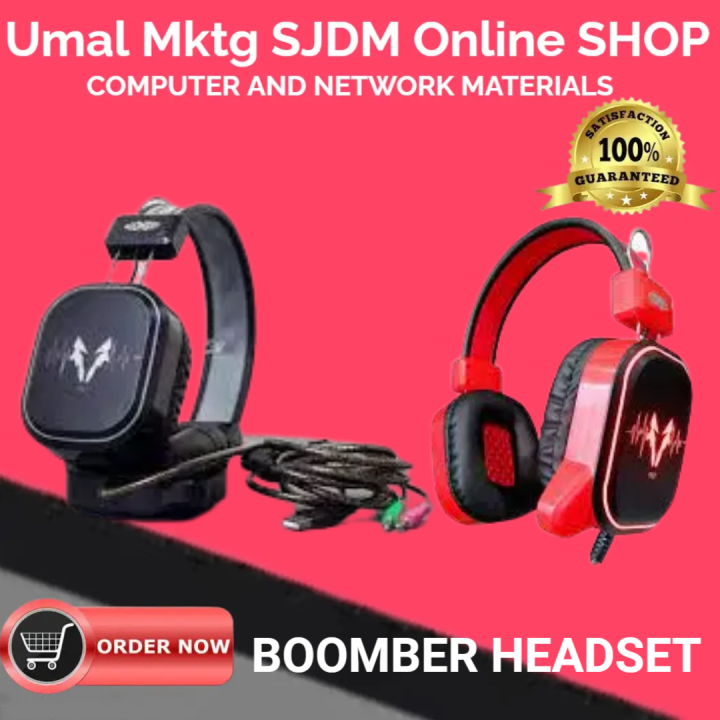 BOOMBER GAMING HEADSET WITH MIC AND RGB LIGHT | Lazada PH