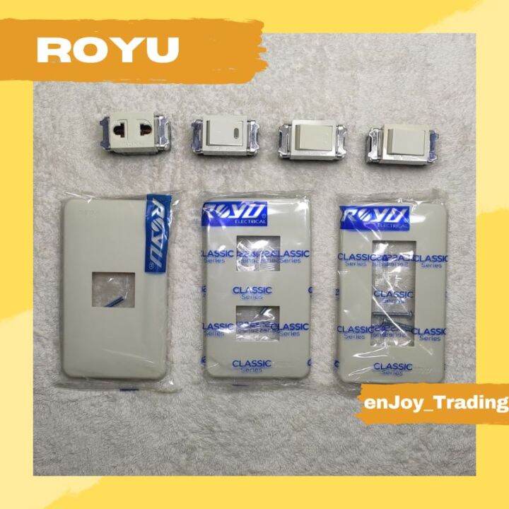 PER PIECE ROYU "Classic Series" Component Plate Outlet Switch 1-Way 3 ...