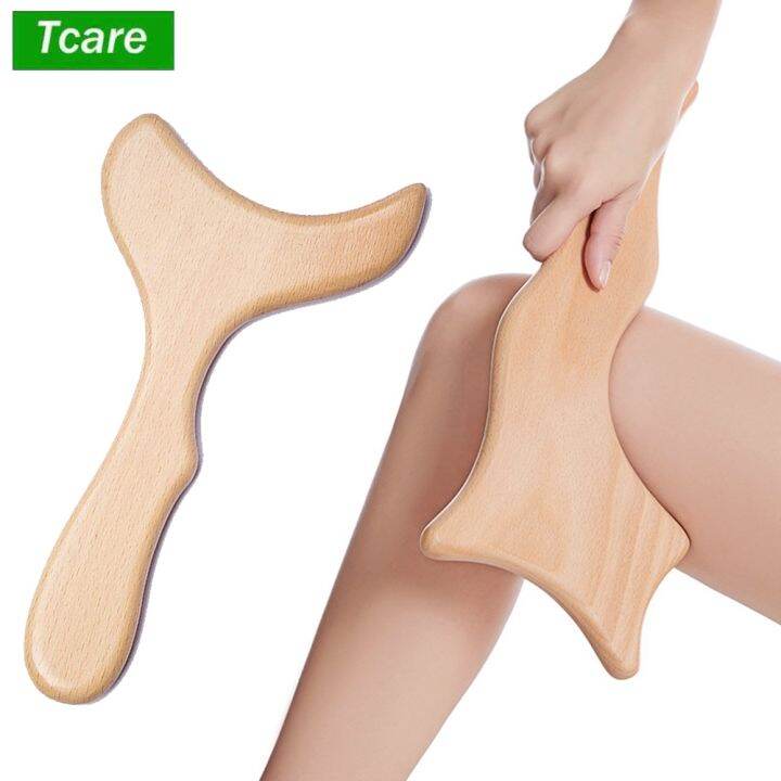 Tcare Wooden Lymphatic Drainage Massager Paddle Manual Anti-Cellulite ...