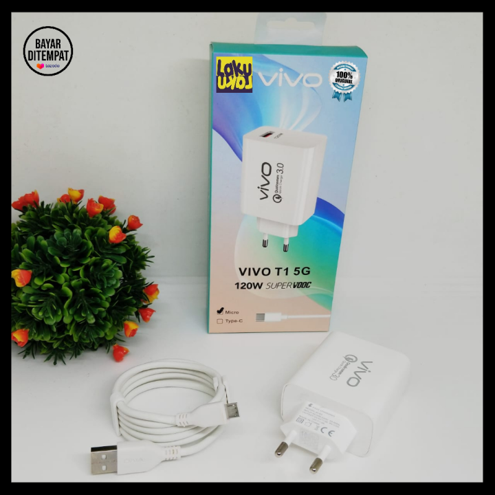 Charging Micro USB & Type c Vivo T1 5G 120W Super VOOC Fast Charging Micro USB & Type c/Charger ...