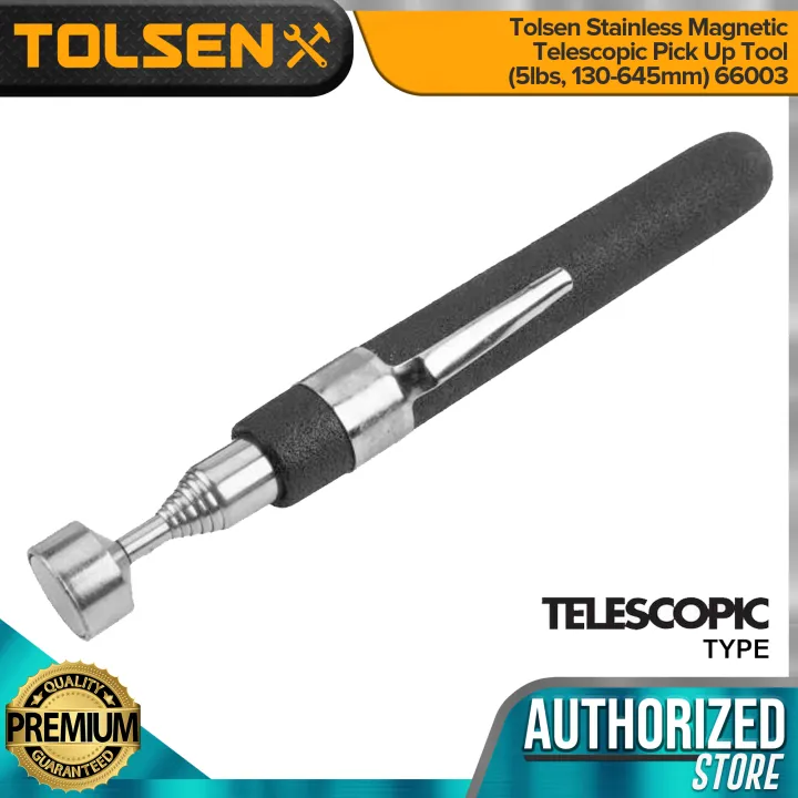 Tolsen Stainless Magnetic Telescopic Pick Up Tool (5lbs, 130-645mm ...