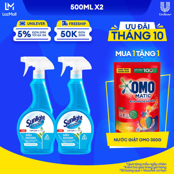 Combo 2 Nước lau kính Sunlight Siêu nhanh | Phiên bản nâng cấp từ Cif ...