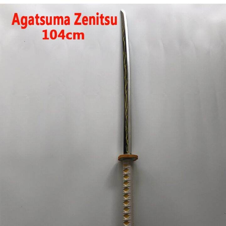 Cosplay 1:1 Kimetsu No Yaiba Sword Demon Slayer Agatsuma Zenitsu Sword ...