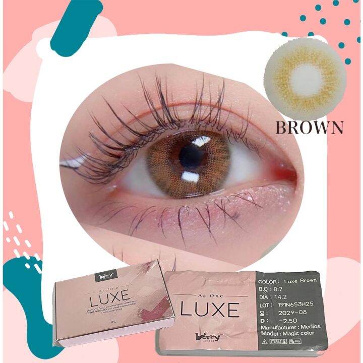 LUXE BROWN BERRY CONTACT LENSES no grade to -10.00ready stock | Lazada PH