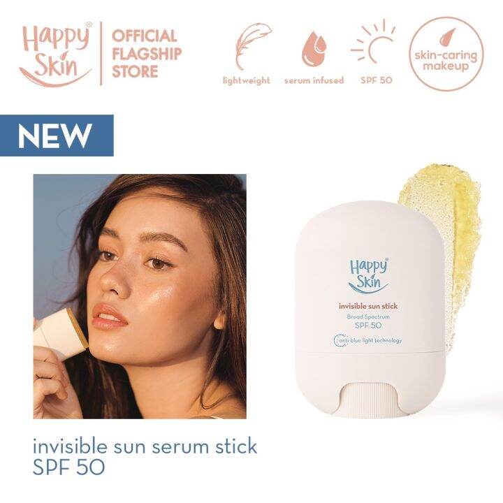 Happy Skin Invisible Sun Stick Broad Spectrum SPF 50 [Sunscreen Stick ...