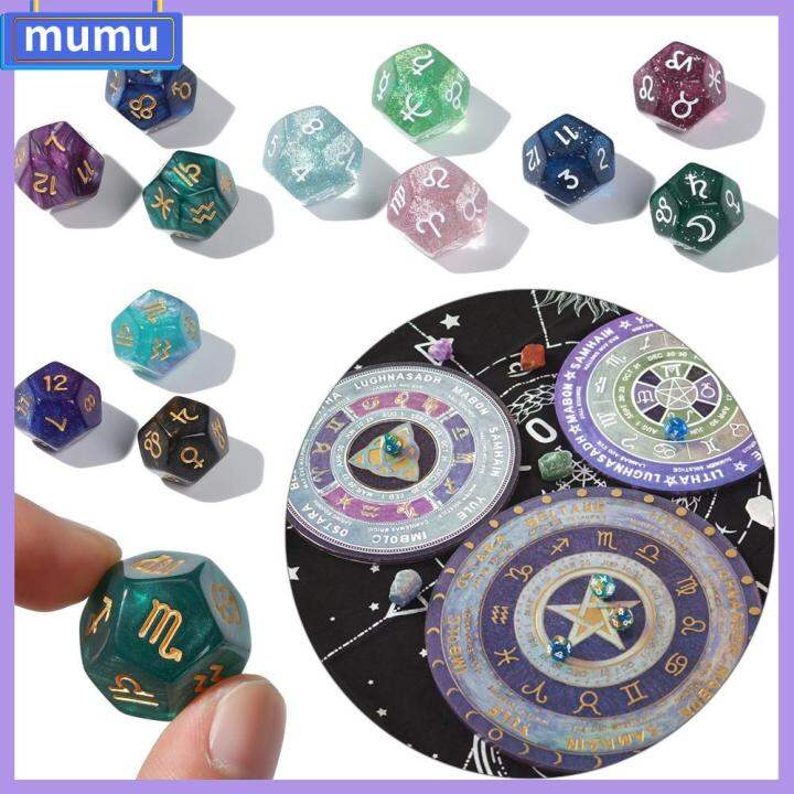MUMU ใหม่ เกม ความคิดสร้างสรรค์ ลูกเต๋าทำนายดวง โหราศาสตร์ 12 ด้าน 3x ...