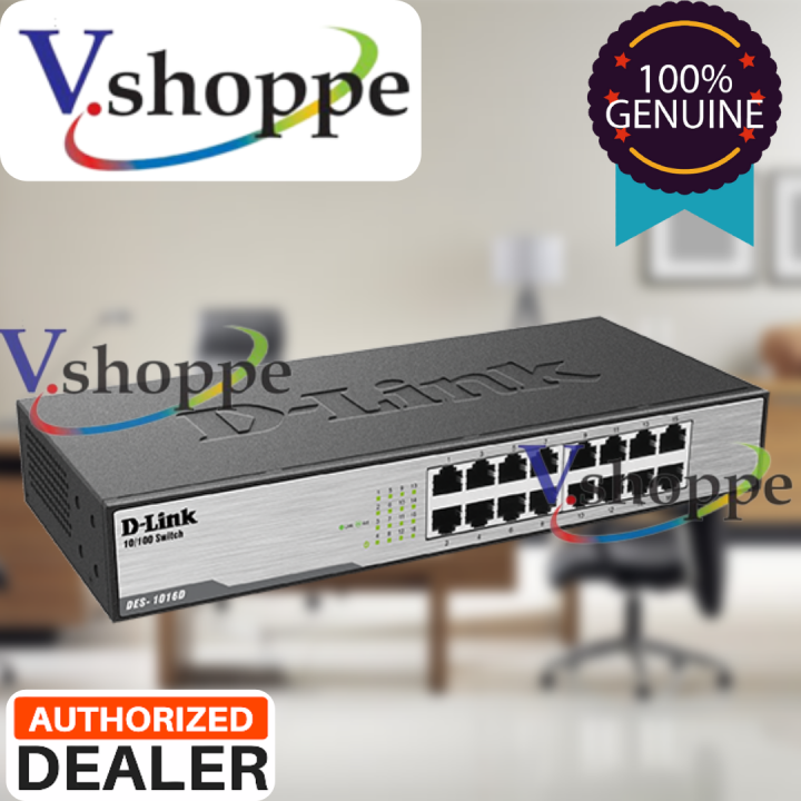 D Link DES-1016D 16 Port Fast Ethernet Unmanaged Desktop Network HUB ...