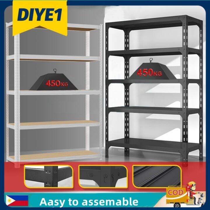 ┇☂ [Bearing 500KG]Steel Rack Boltless Rack 5 Layer Heavy Duty Stante ...
