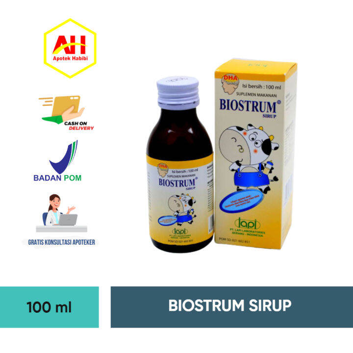 Biostrum Biostum Biosrum Sirup 100 ml Obat Suplemen untuk memperbaiki fungsi imunitas dan nafsu ...