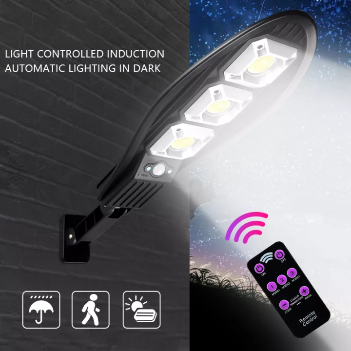 LED Solar Lamp IP65 Waterproof Powerful Street Light Remote Control ...
