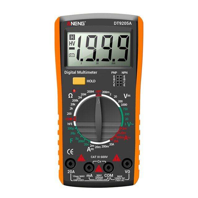 Power Factor Multi-Functional Meter Voltmeter Digital Multimeter Portable Ac Dc Capacitance ...