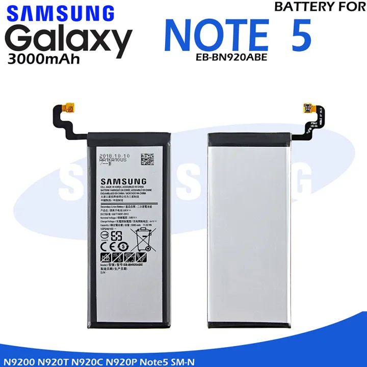 Samsung Galaxy Note 5 Original Battery SM-N9208 N920 N9200 SM-N920s ...