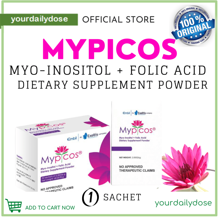 MYPICOS MYO-INOSITOL + FOLIC ACID DIETARY SUPPLEMENT POWDER 1 SACHET ...