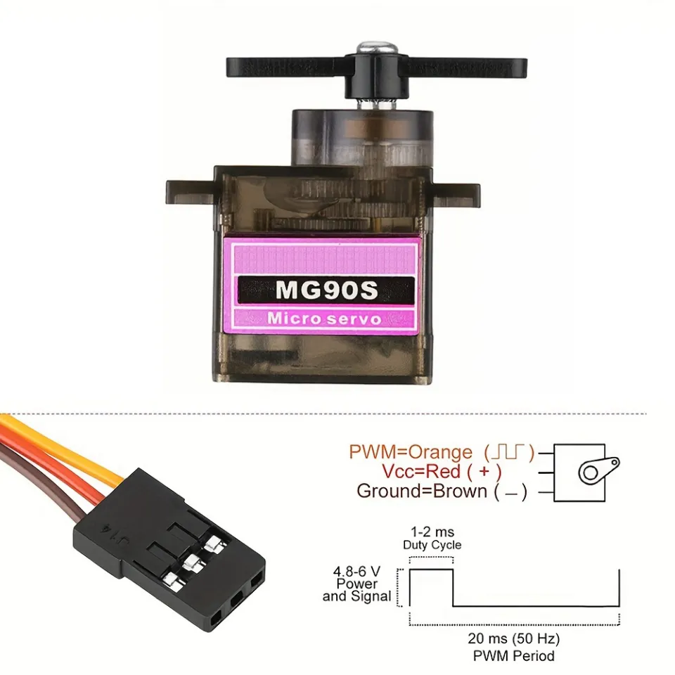 Mg90s Metal Gear Micro Servo Motor Kit 180 Degrees/360, 48% OFF