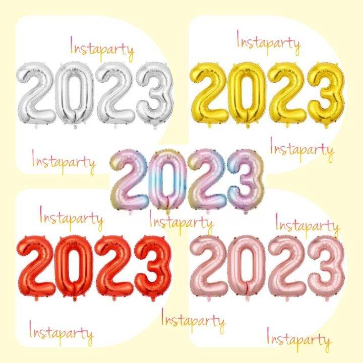 【COD】 32 inches Large 2023 Foil Balloon Set | Lazada PH