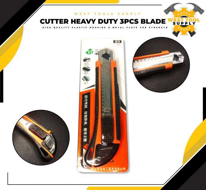 heavy duty cutter utility 3pcs blade included Snap Off Cutter Blade (18mm) | Lazada PH