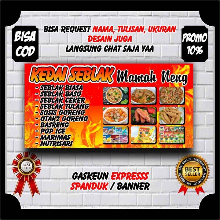 Spanduk Banner Seblak Custom Desain Keren / Banner Seblak Jeletot Viral ...
