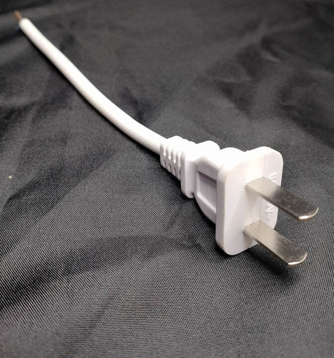 AC MALE PLUG 2-PIN 6A 250V with EXTENSION WIRE 5inc, HEAVY DUTY | Lazada PH