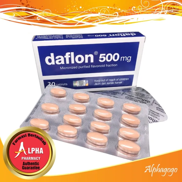 Daflon 500mg (30 Tablets) Micronized purified flavonoid fraction | Lazada